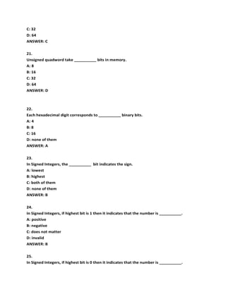 Computer Assembly MCQ | PDF
