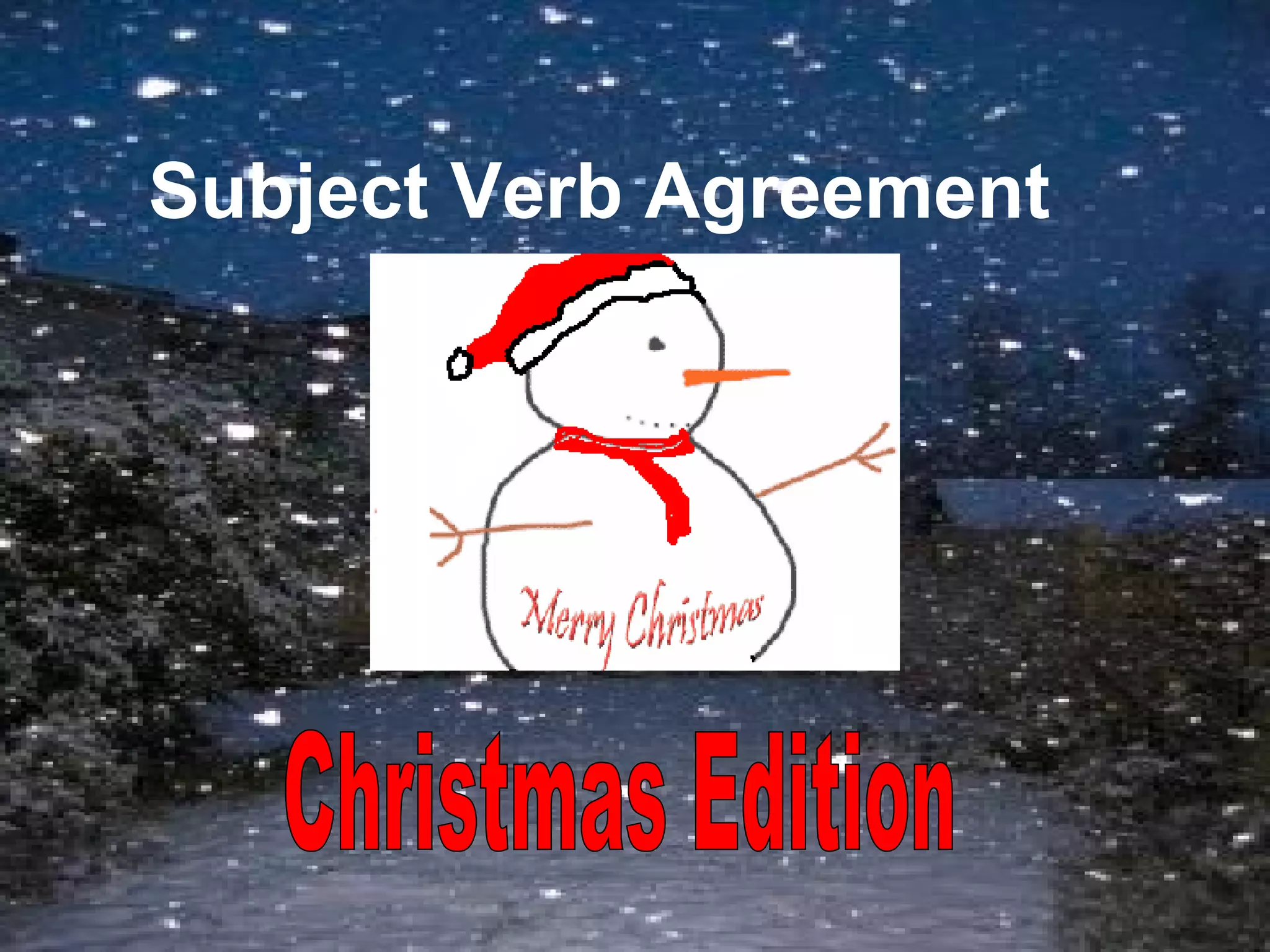 Subject Verb Agreement | PPT