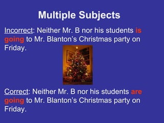 Subject Verb Agreement | PPT