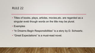 SUBJECT-VERB-AGREEMENT.pptx12345656556256529563 | PPT