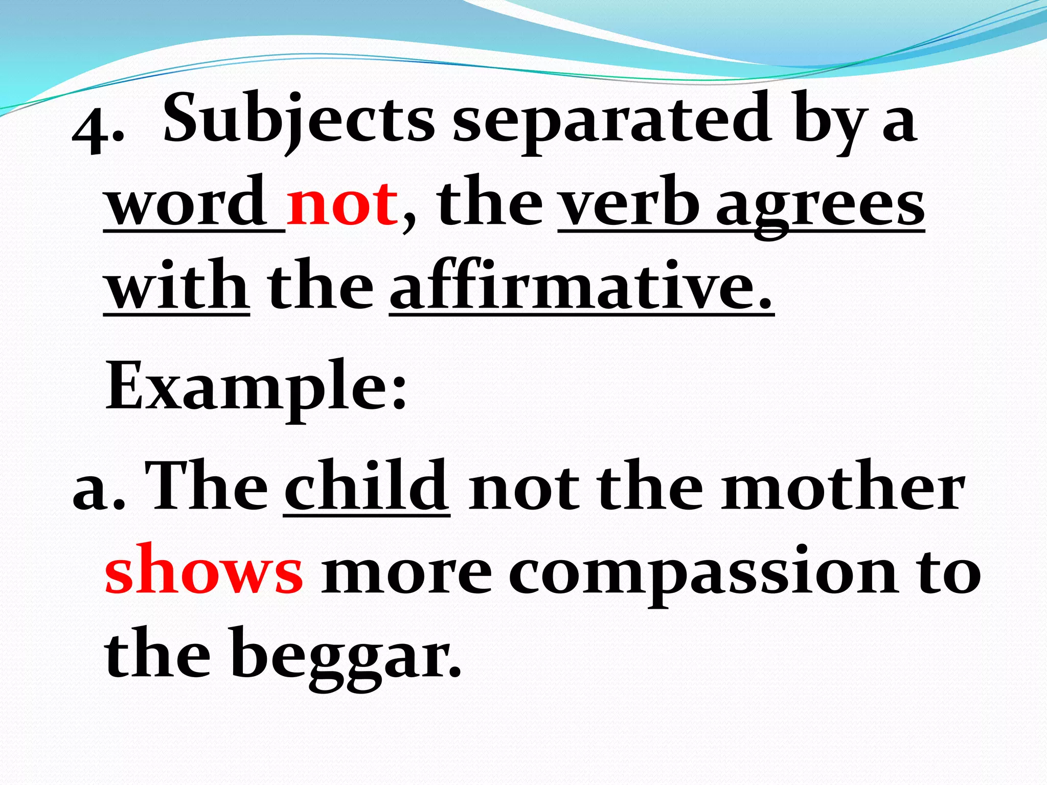 Subject verb agreement | PPTX