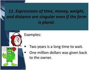 Subject verb agreement | PPTX