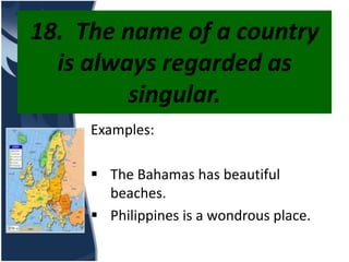 Subject verb agreement | PPTX