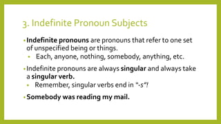 Subject-Verb Agreement | PPTX