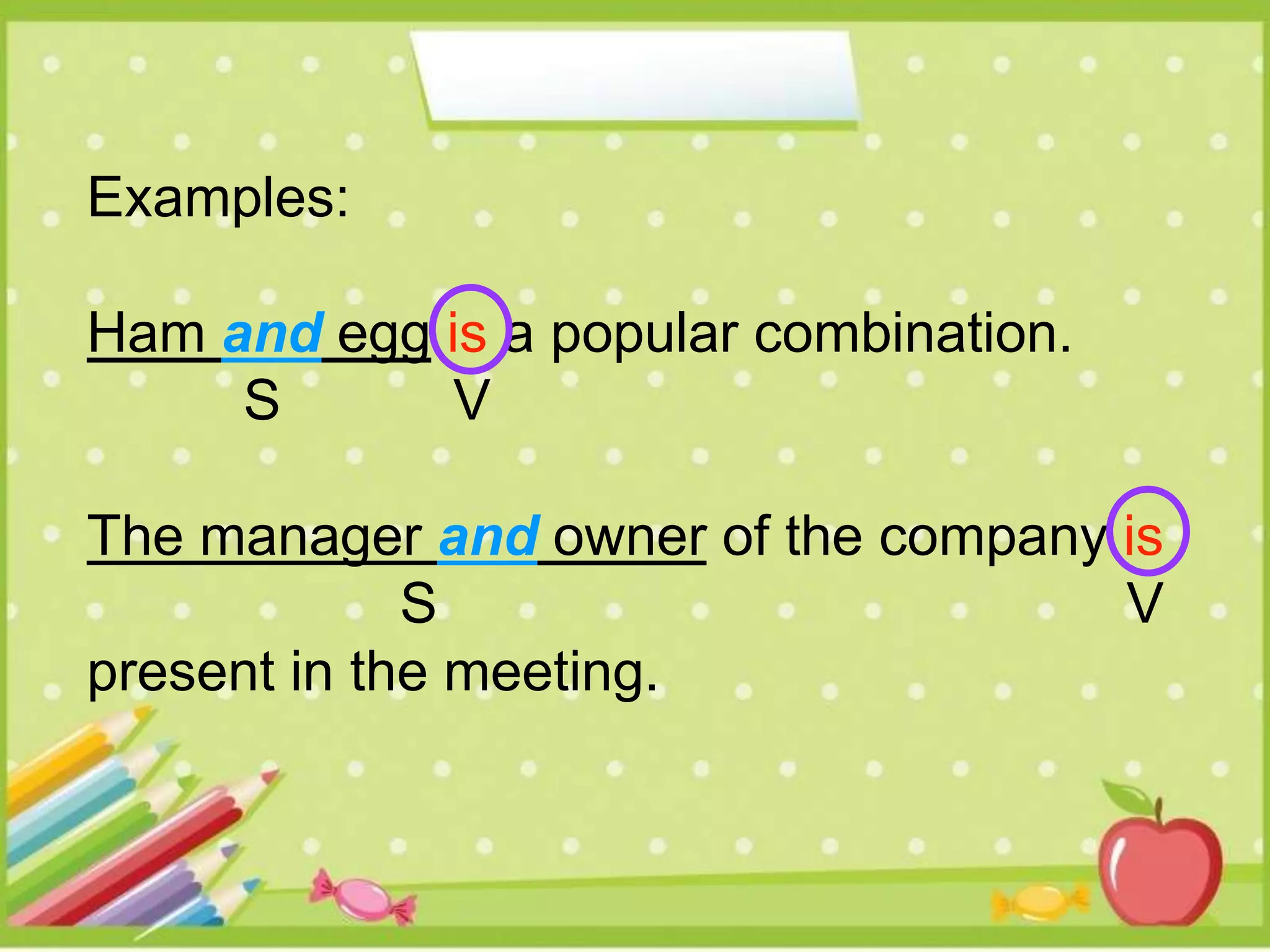 Subject-Verb Agreement - Basic Rules | PPTX