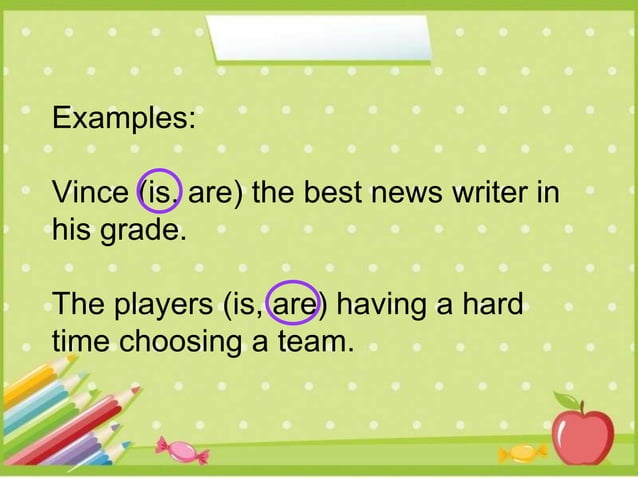 Subject-Verb Agreement - Basic Rules | PPTX