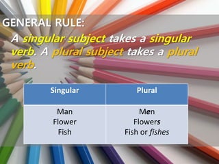 Subject-verb agreement | PPT