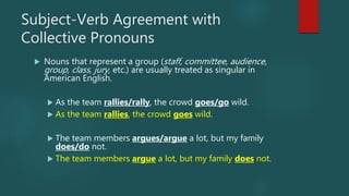 Subject verb agreement | PPTX