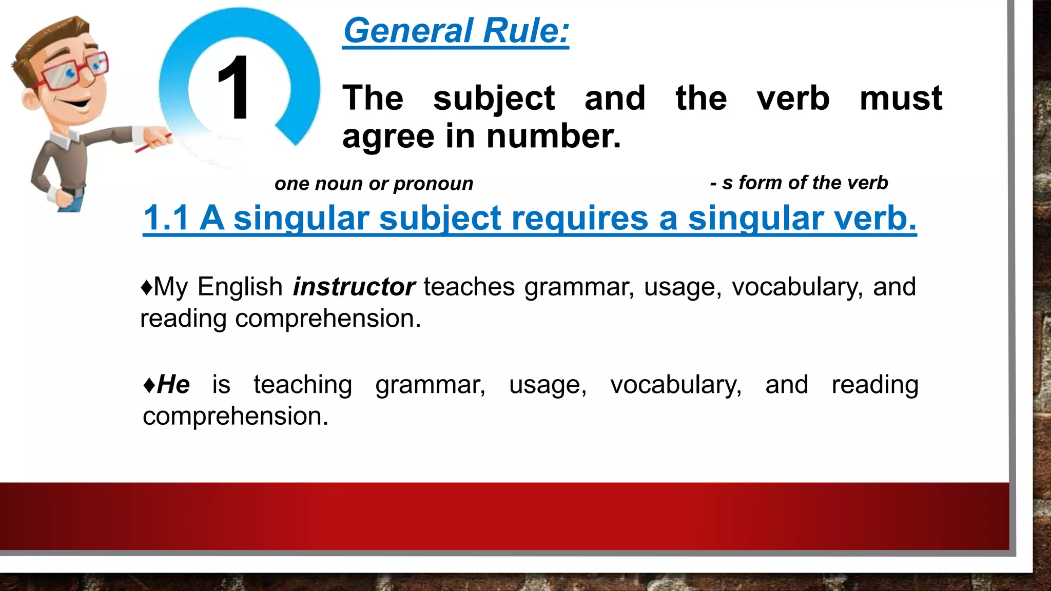 Subject-Verb Agreement | PPTX