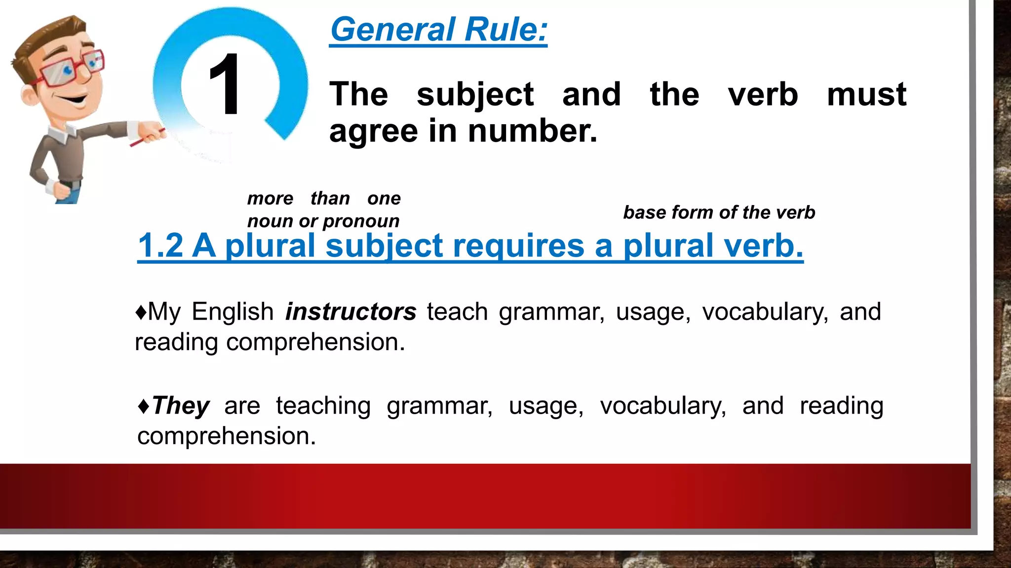 Subject-Verb Agreement | PPTX