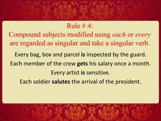 Subject verb agreement | PPTX