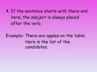 Subject verb agreement | PPTX
