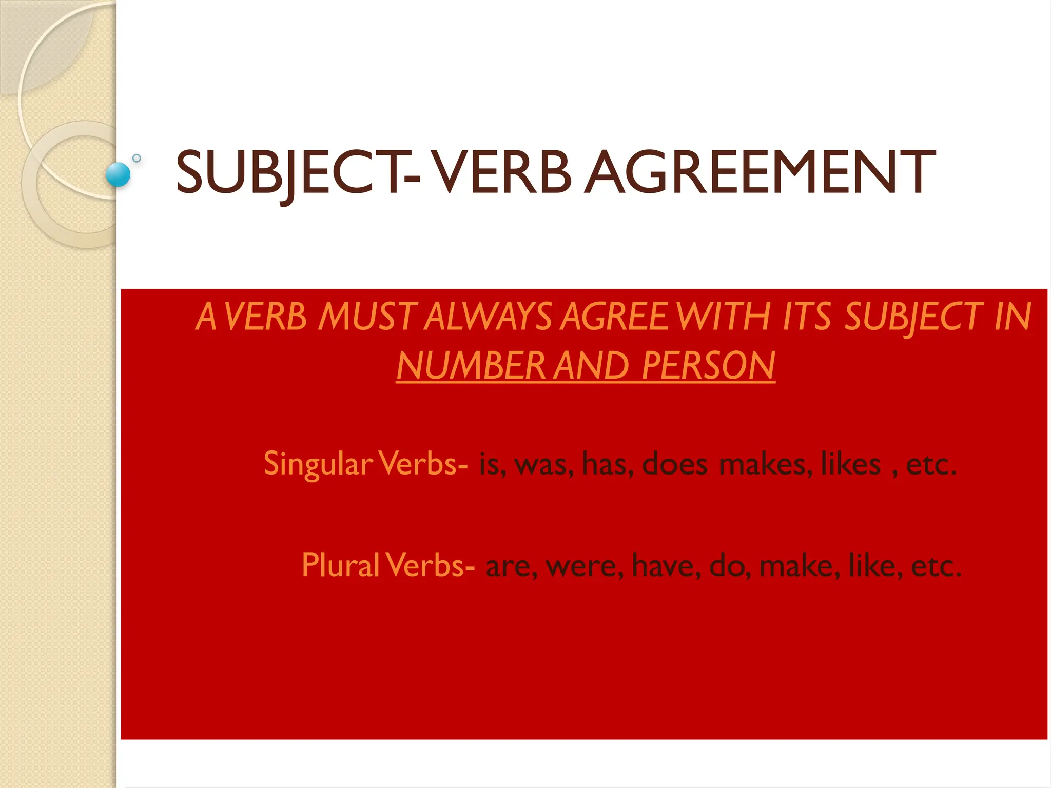 Subject Verb Agreement Rules for CBSE English | PPTX