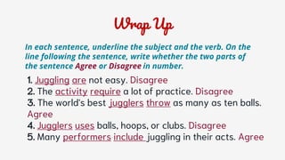 Subject-Verb Agreement - WPS.pptx | Sports