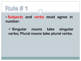 Subject-Verb Agreement | PPT