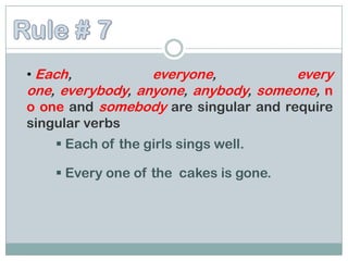 Subject-Verb Agreement | PPTX