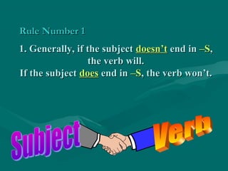 Subject- Verb Agreement Rules | PPT