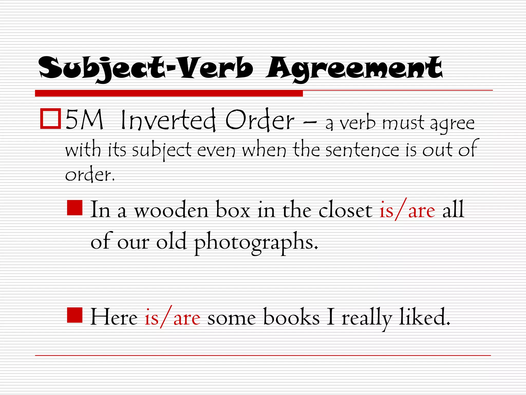 Subject Verb Agreement 2 | PPTX
