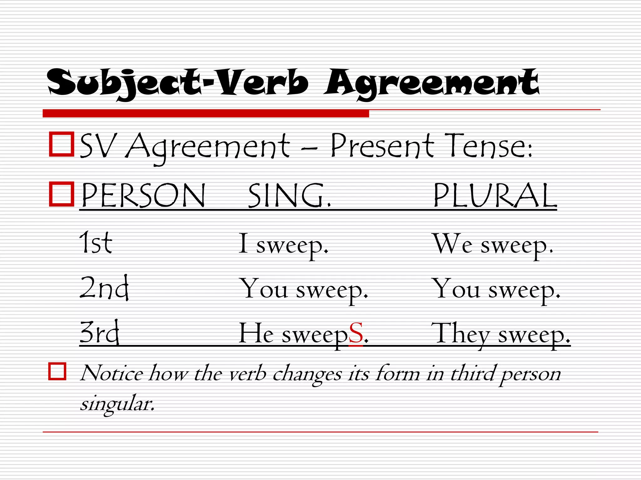 Subject Verb Agreement 2 | PPTX