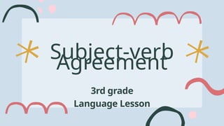 Subject-Verb Agreement Educational Presentation in Colorful Playful ...