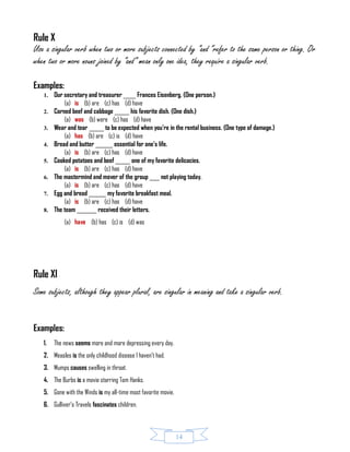 Subject-Verb Agreement | PDF