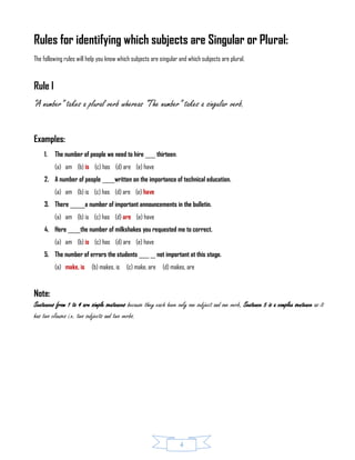 Subject-Verb Agreement | PDF