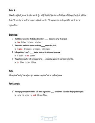 Subject-Verb Agreement | PDF