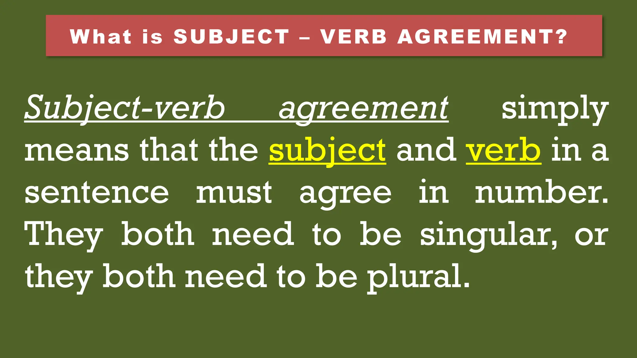 Subject-verb agreement_ENglish 10 Powerpoint | PPTX