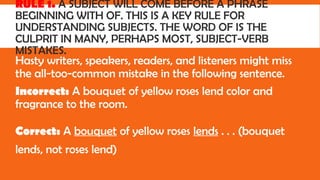 Subject-verb agreement- ENGLISH 10 4th Q | PPTX