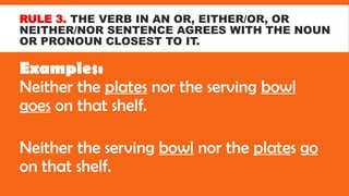 Subject-verb agreement- ENGLISH 10 4th Q | PPTX
