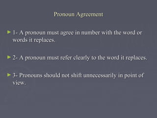 Subject verb agreement+pronoun agreement. | PPT