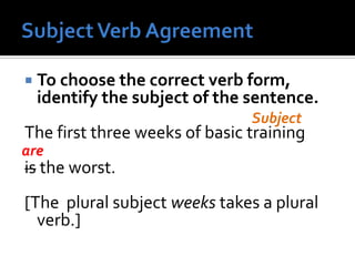 Subject Verb Agreement | PPT