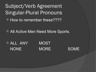 subject-verb_powerpoint.ppt many example | PPT