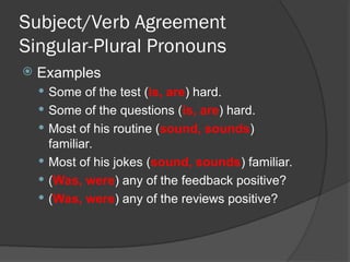 subject-verb_powerpoint.ppt many example | PPT