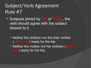 subject-verb_powerpoint.ppt many example | PPT