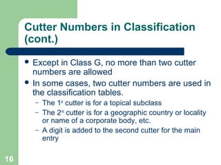 Subject analysis, library of congress classification, part 1 | PPT