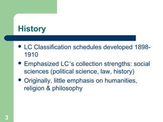 Subject analysis, library of congress classification, part 1 | PPT