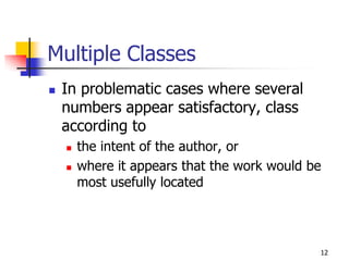 Subject analysis, library of congress classification, part 2 | PPT