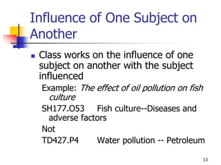 Subject analysis, library of congress classification, part 2 | PPT