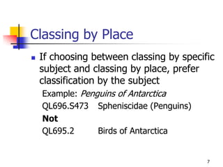 Subject analysis, library of congress classification, part 2 | PPT