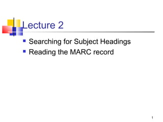 Subject analysis, process of subject analysis | PPT