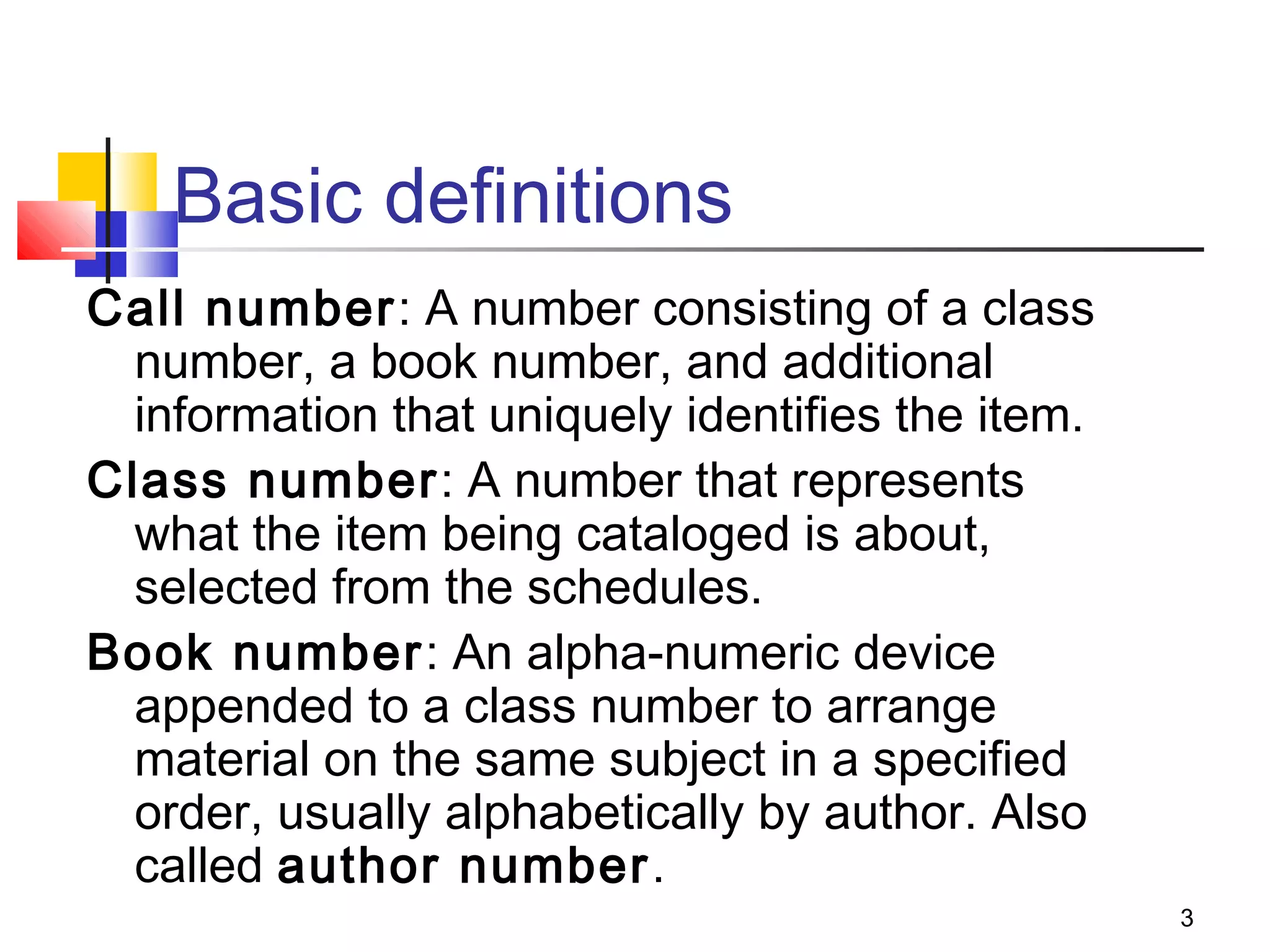 Subject analysis, shelflisting, filing rules, subject authority control ...