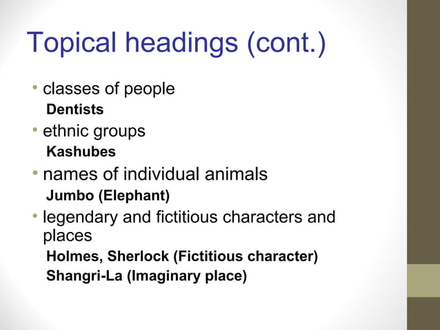 Subject analysis, structure and syntax of lcsh | PPT