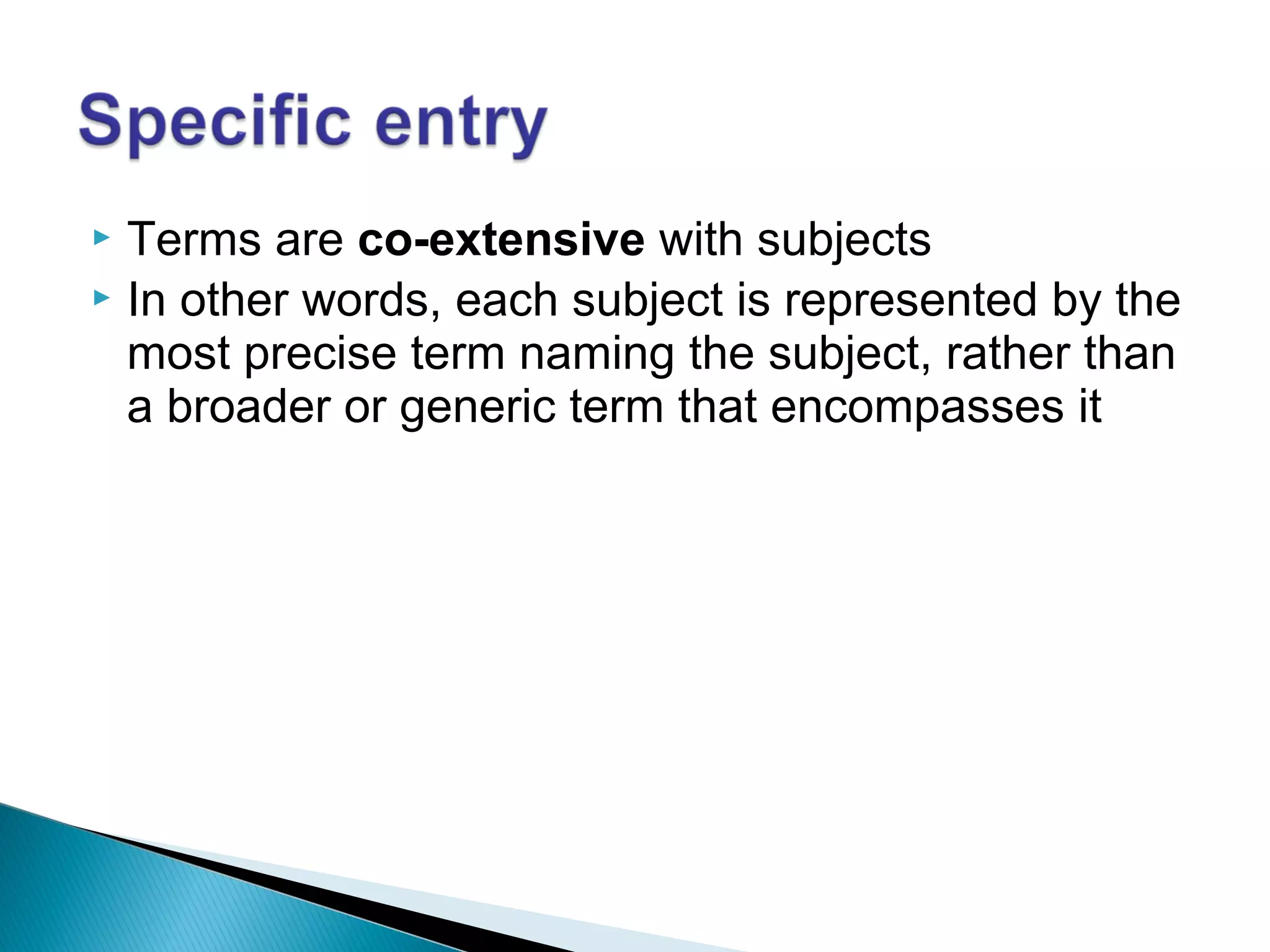 Subject analysis, subject heading principles | PPT