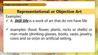 Art Appreciation: Subject and Content ; Kinds and Sources of Subjects ...