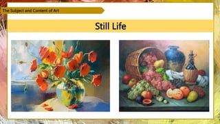 Art Appreciation: Subject and Content ; Kinds and Sources of Subjects ...