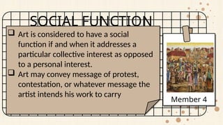 Subject and content of art, functions of arts | PPTX