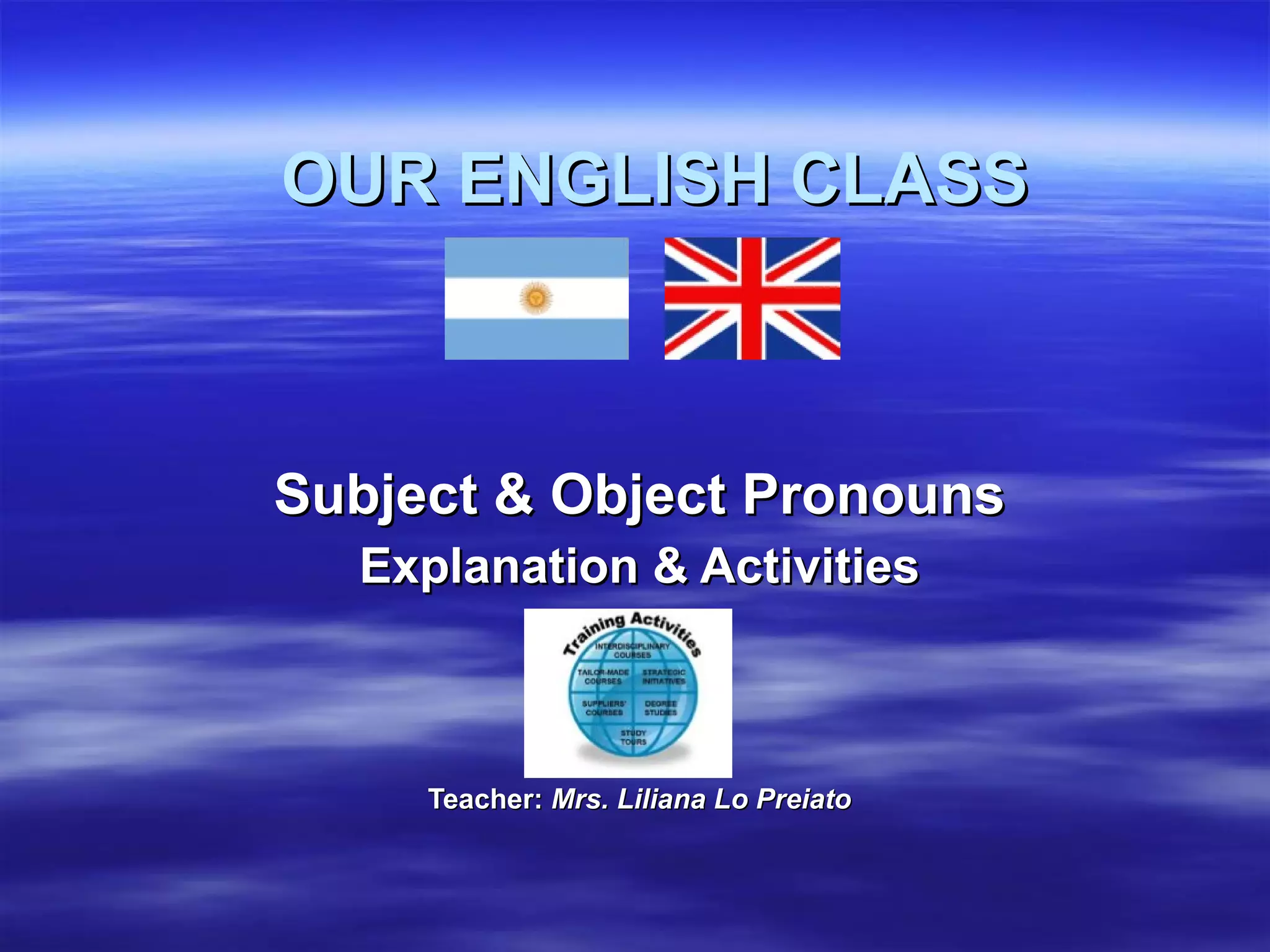 Subject and object pronouns | PPT