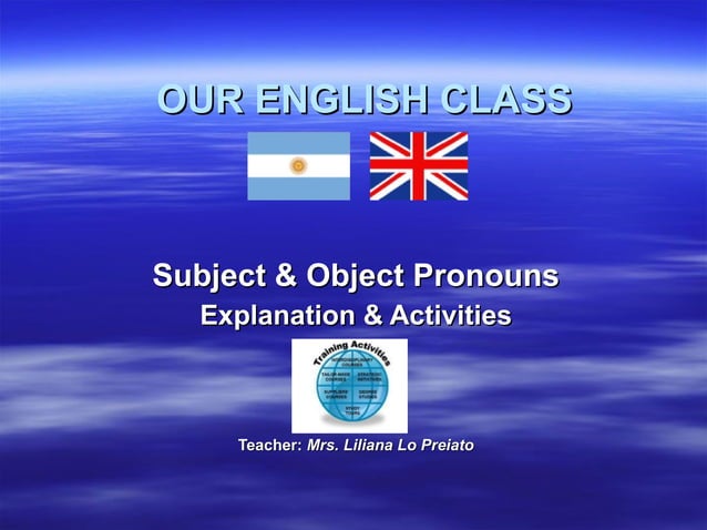 Subject and object pronouns | PPT