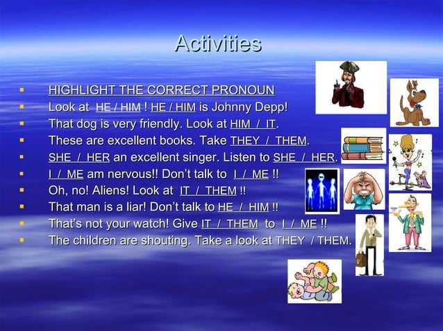 Subject and object pronouns | PPT